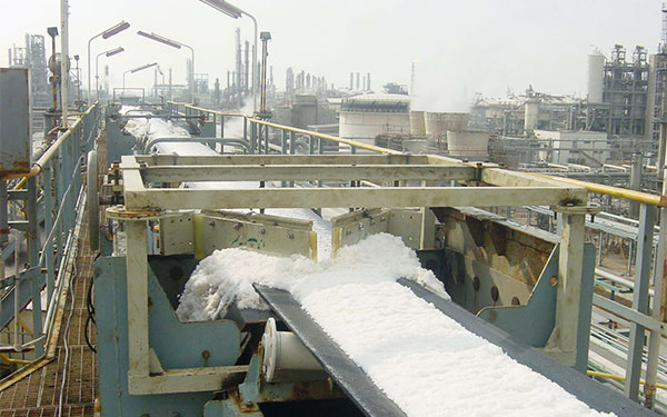 Plow discharger applied in salt industry transporting system